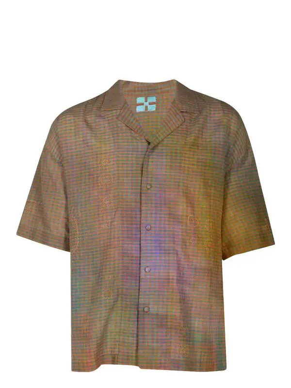 AODRESS Checked Shirt - Orange