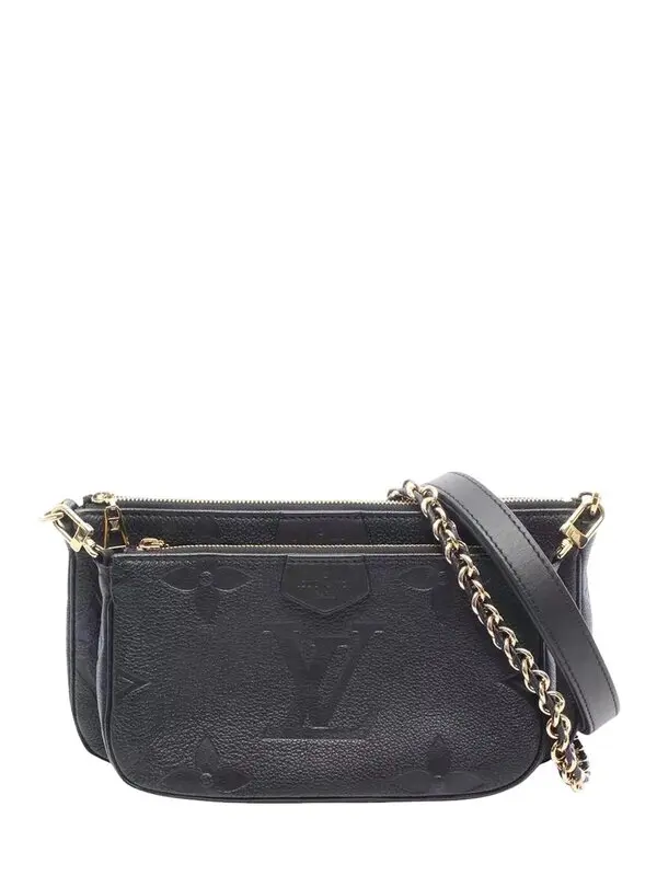 LOUIS VUITTON Monogram Giant Empreinte Multi Pochette Accessoires - Black