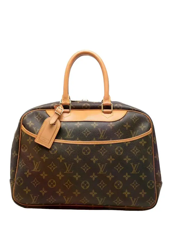 LOUIS VUITTON Monogram Deauville Handbag - Brown