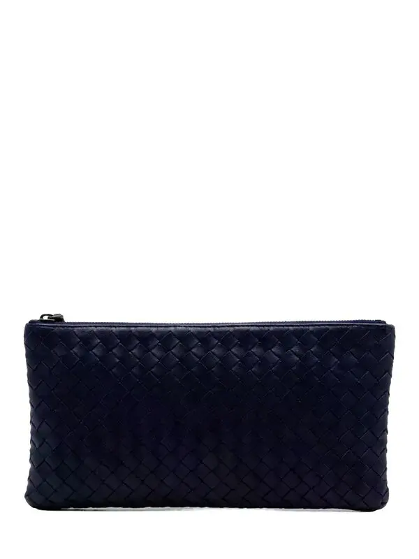Bottega Veneta Nappa Intrecciato Clutch Bag - Blue