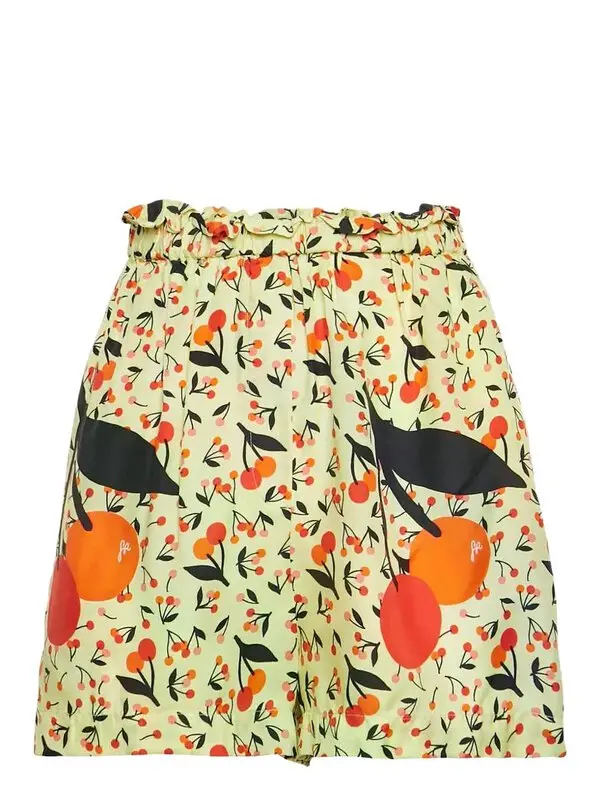 Sonia Rykiel Paris Fruit Print Shorts - Yellow