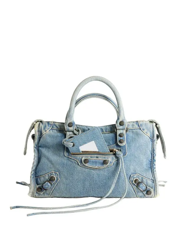 Balenciaga Le City Small Denim Bag - Blue