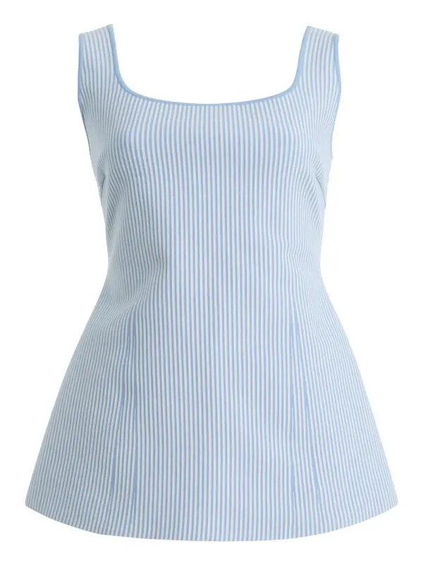 HIGH SPORT Inna Seersucker Top - Stripe