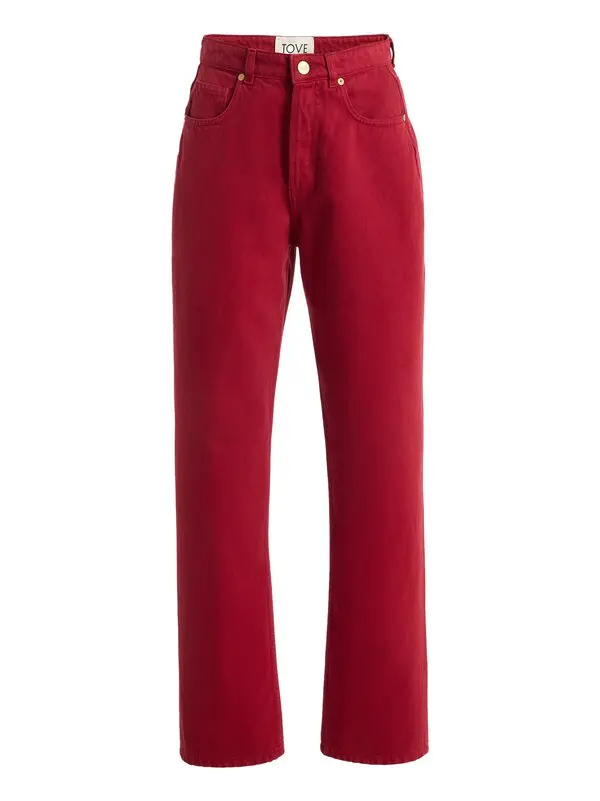 Tove Senna Rigid Straight-leg Jeans - Red