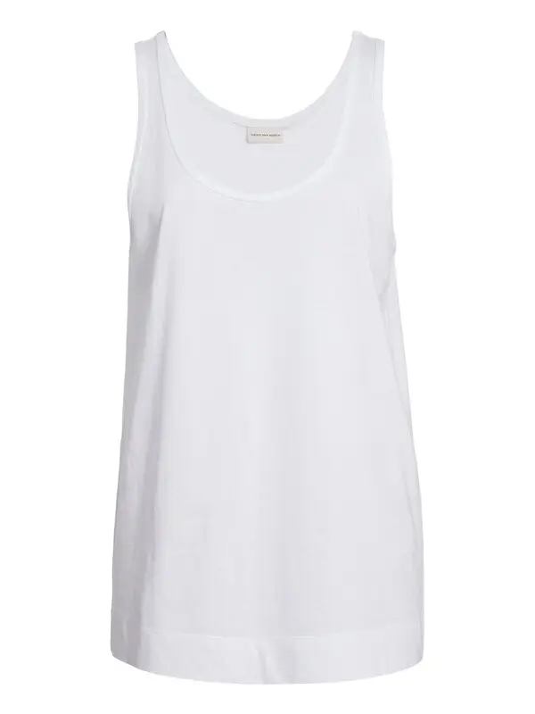 Dries Van Noten Hevila Cotton Tank Top - White
