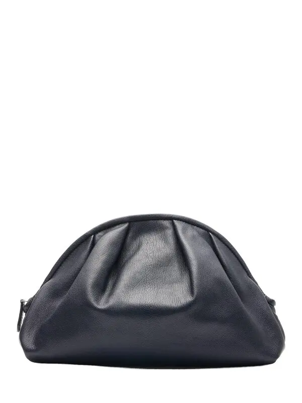 THE ROW Charlotte Slouchy Goatskin Clutch - Navy