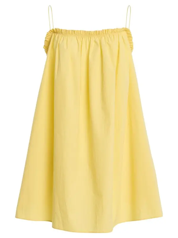 Matteau Frill Cotton Mini Cami Dress - Yellow