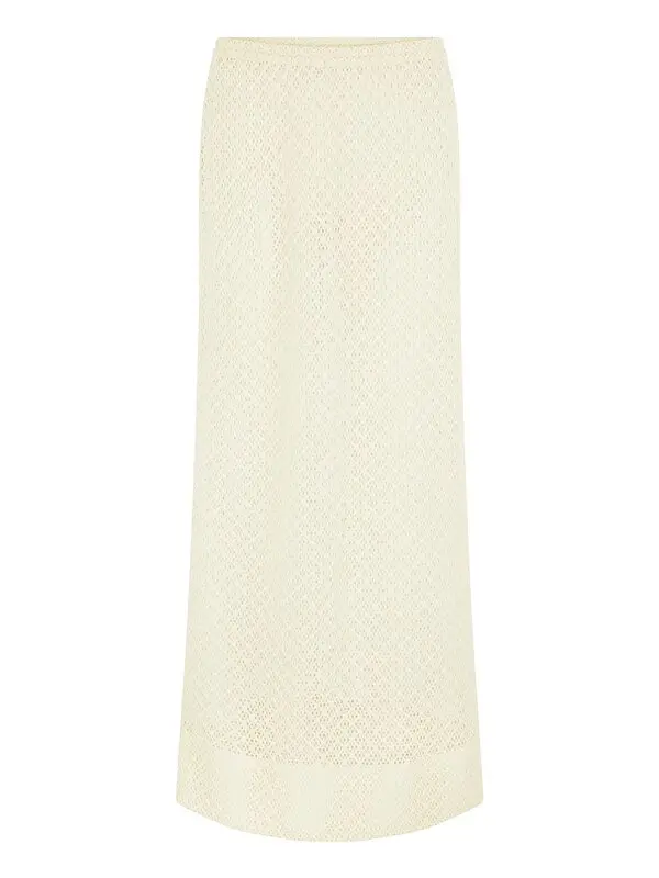 HARRIS TAPPER Exclusive Canal Lace Maxi Skirt - Ivory