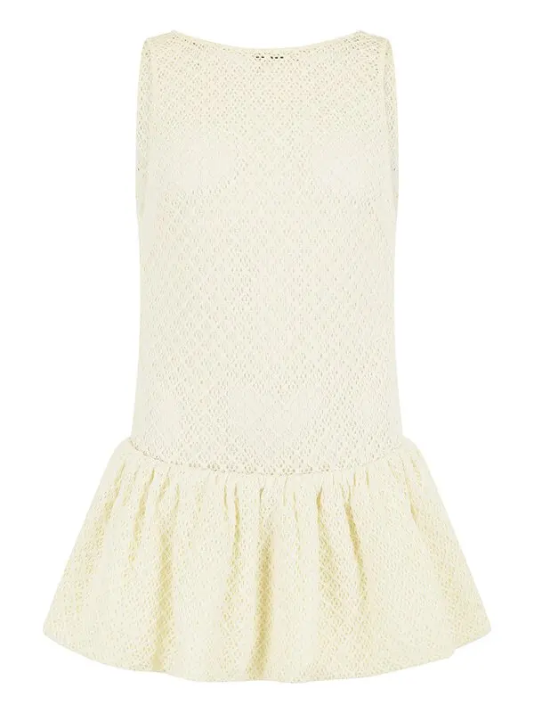 HARRIS TAPPER Exclusive Sirius Lace Peplum Top - Ivory