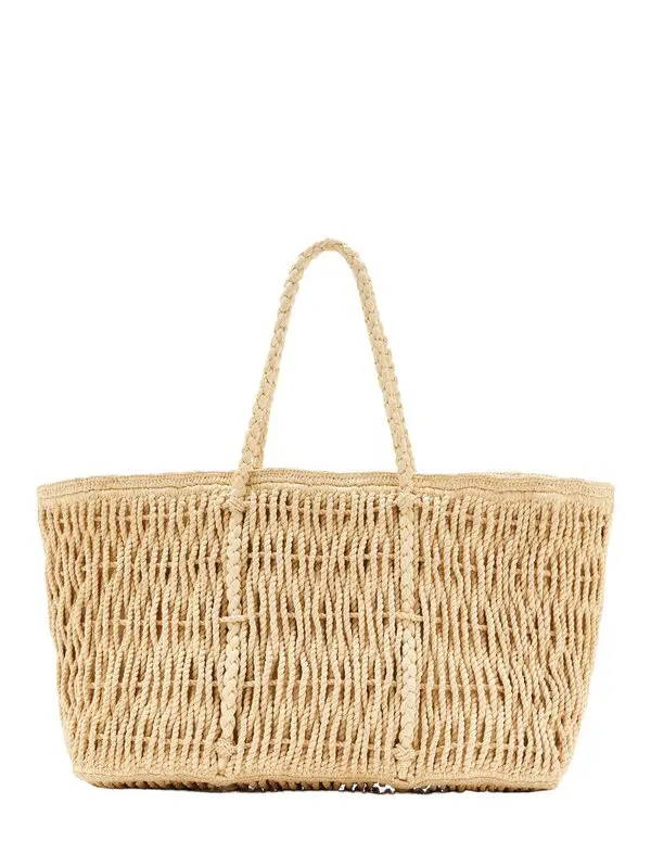 THE ROW Georgica Raffia Tote Bag - Neutral