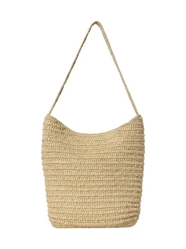 THE ROW Alma Raffia Shoulder Bag - Neutral