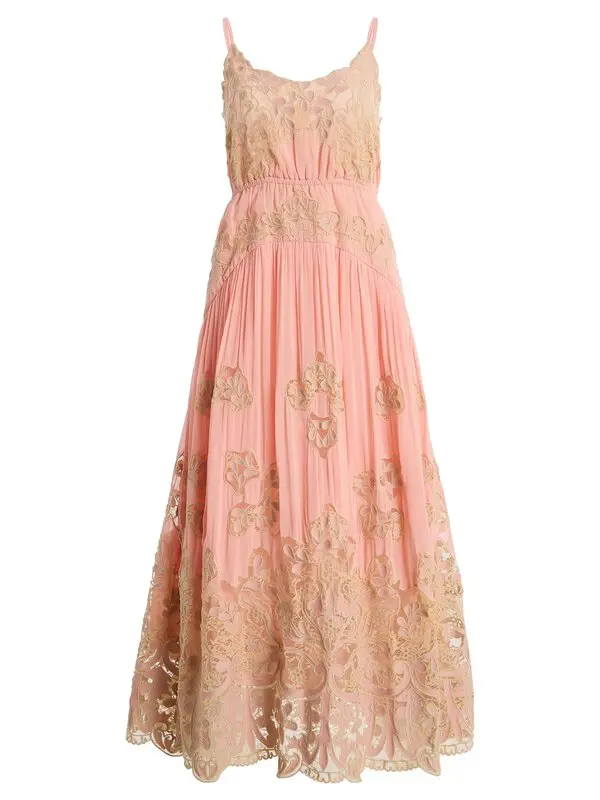 Sea Gracelyn Embellished Lace Maxi Dress - Pink