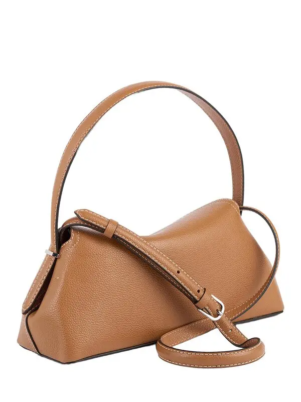 TOTEME T-lock Leather Shoulder Bag - Tan