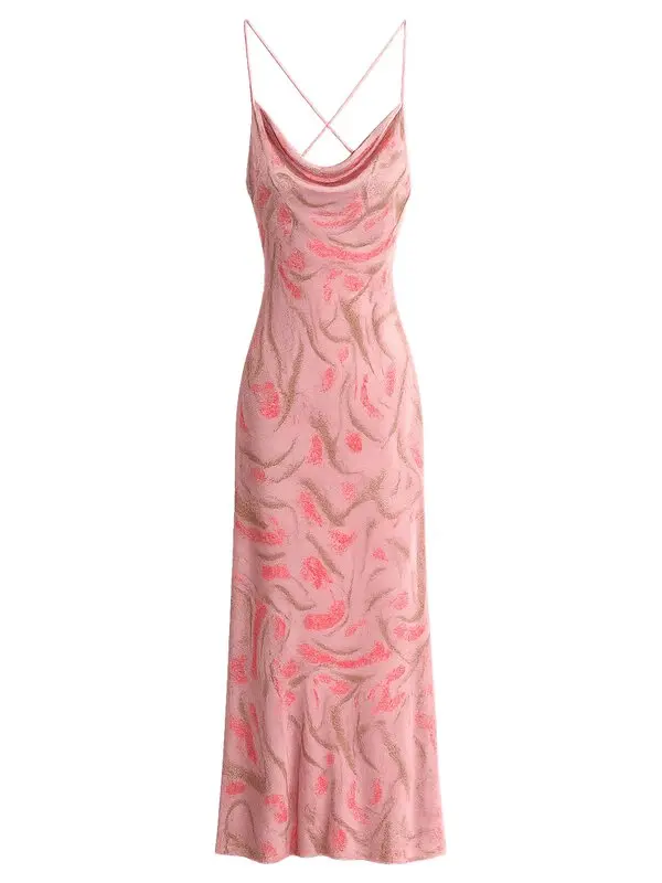 MARGHERITA MACCAPANI Printed Midi Dress - Pink