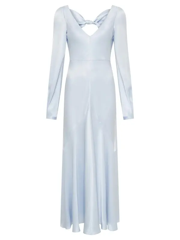 Gabriela Hearst Peyton Silk-satin Midi Dress - Light Blue