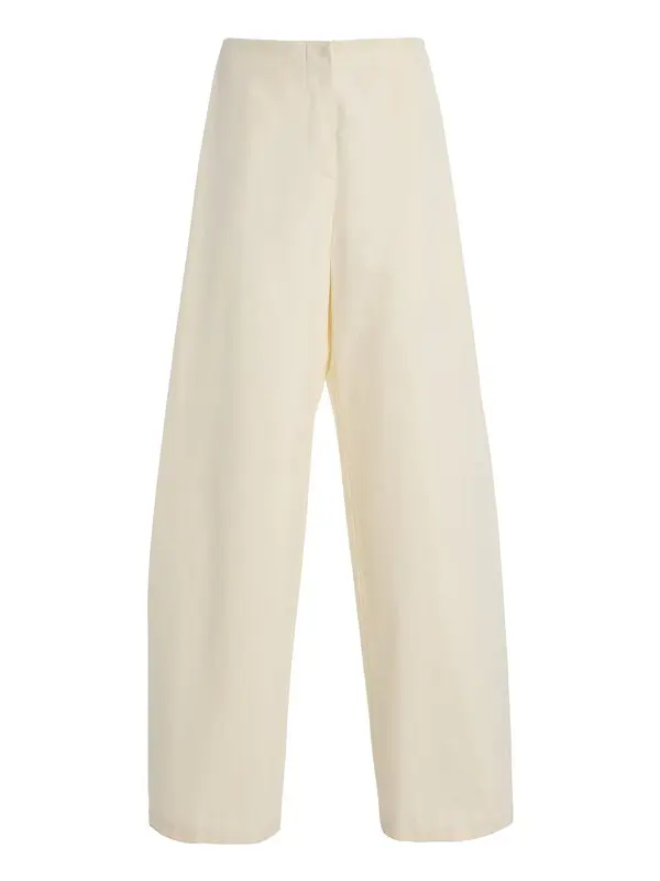 THE ROW Galileio Barrel-leg Pants - White