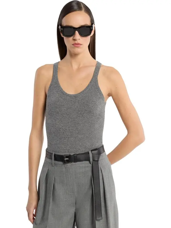 Michael Kors Cashmere Blend Tank Top - Grey