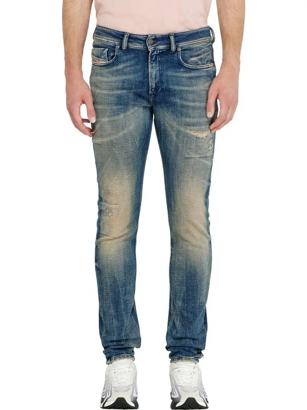 DIESEL® Sleenker Low Waist Zip Fly Skinny Jeans - Blue