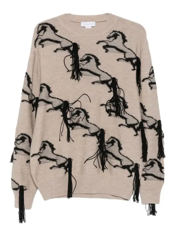 Stella McCartney Embroidered Horse Wool Jumper - Multicolor