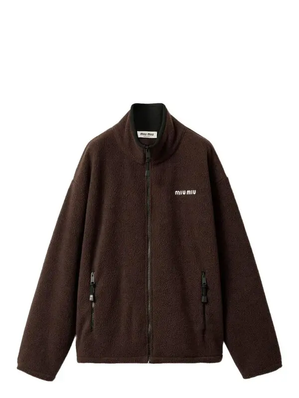 Miu Miu Fleece Blouson Jacket - Multicolor