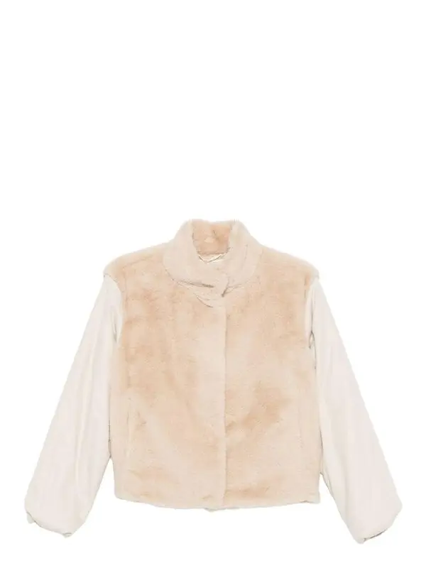 Herno Faux Fur Panel Coat - Multicolor