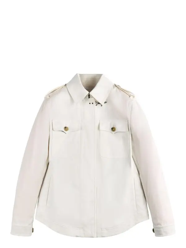 FAY Cotton Shirt Jacket With Epaulettes And Flap Pockets - Multicolor