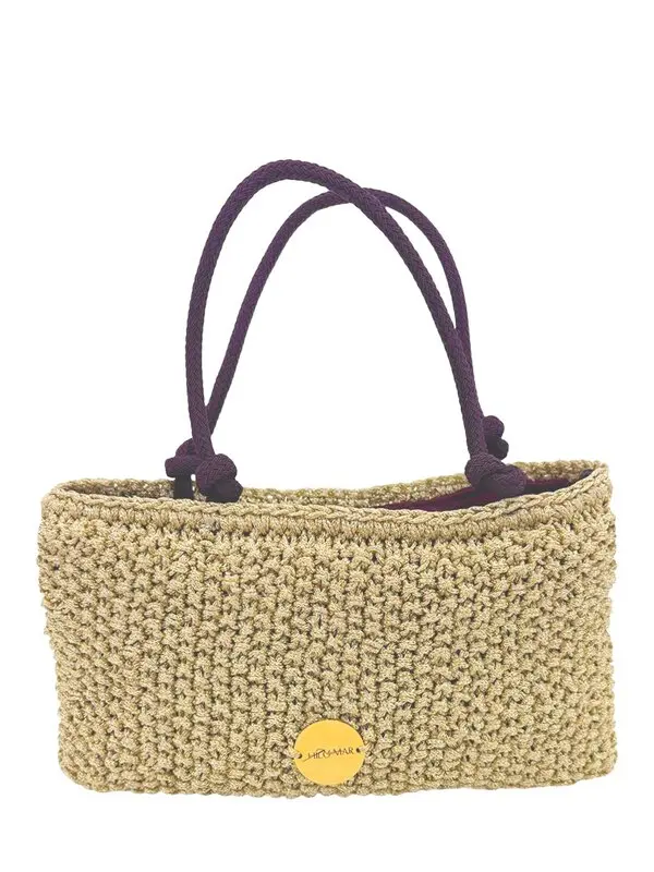 HILO DE MAR Hand-knitted Bag With Detachable Chain Strap - Gold
