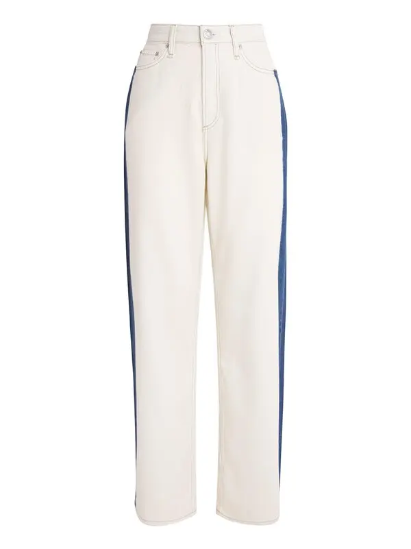 Rag & Bone Featherweight Logan Mid-rise Wide-leg Jeans - Ivory