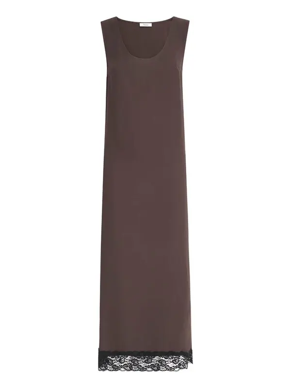 Stylein Malea Lace-trim Maxi Dress - Brown