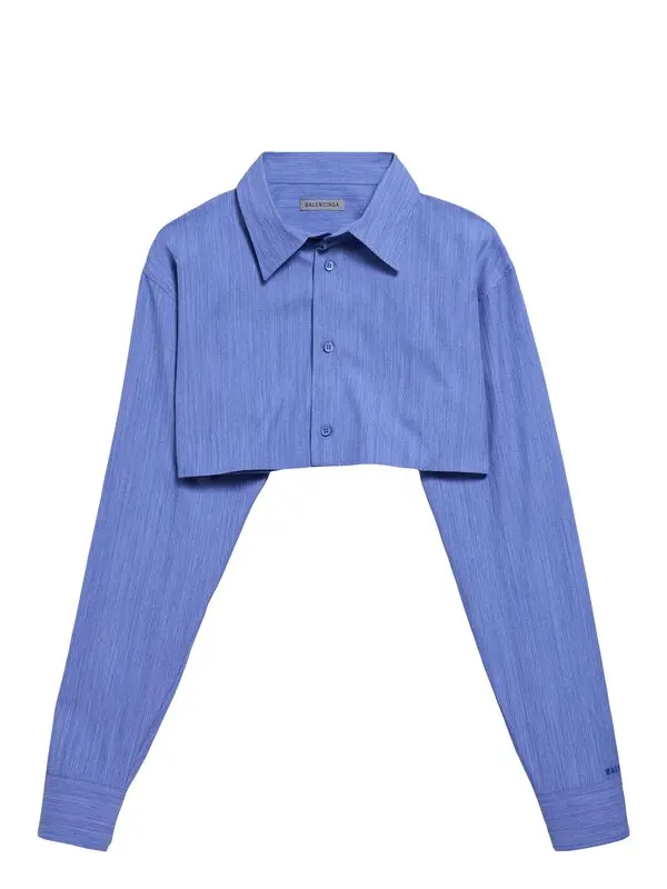 Balenciaga Cropped Shirt - Blue
