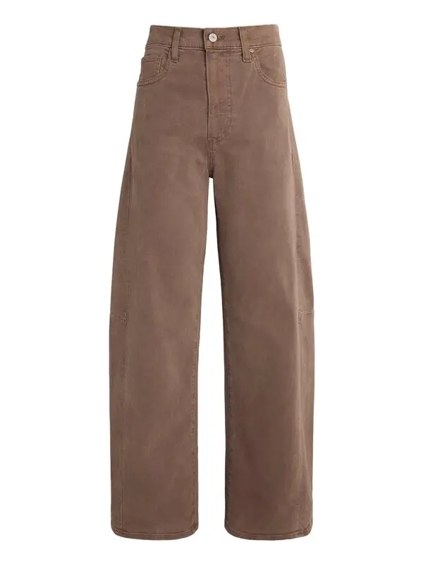 Paige Arellia Skimmer High-rise Wide-leg Jeans - Brown