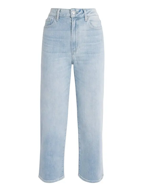 Paige Cropped Anessa Wide-leg Jeans - Blue