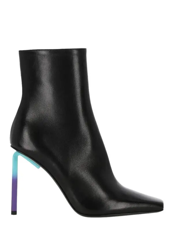 Off-White Allen Square Toe Ankle Boots With Stiletto Heel - Black