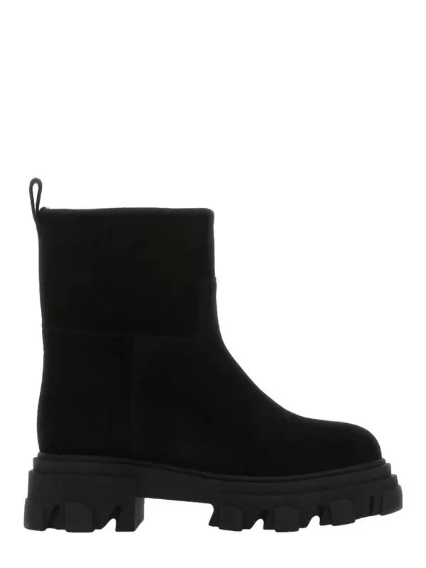 Gia Couture Round Toe Ankle Boots - Black