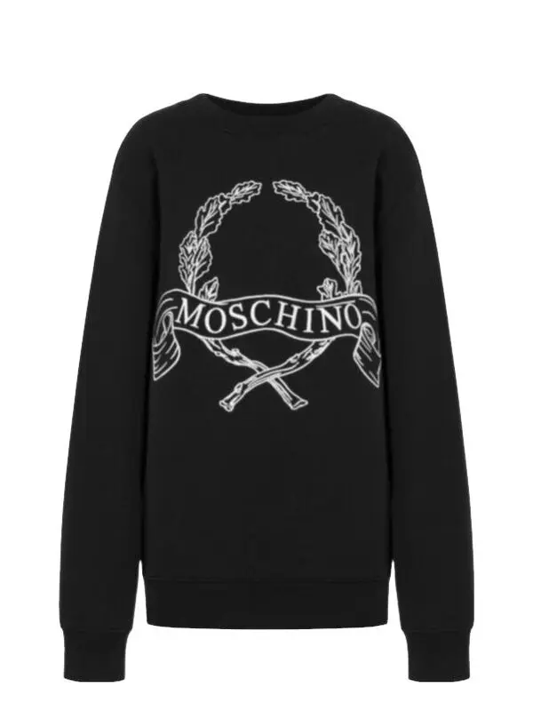 Moschino Crewneck Sweatshirt With Logo - Black