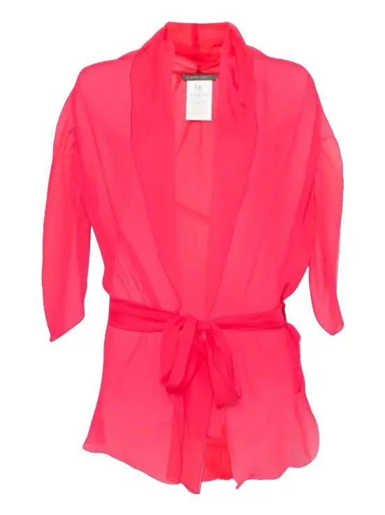 Alberta Ferretti Long-sleeve Belted Casual Jacket - Orange