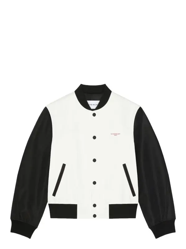 Givenchy Bi-material Blouson With Photographic Negative Print - White