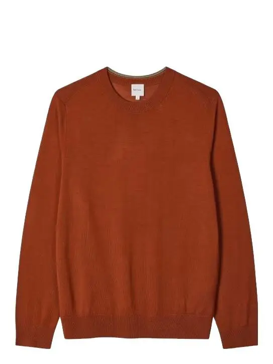 Paul Smith Crew Neck Knitted Sweater - Rust-brown
