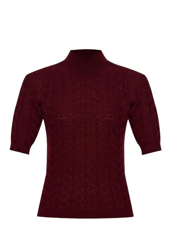 Etro Textured Turtleneck Knitted Top - Brown