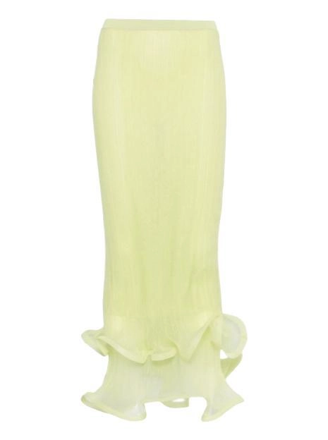 Simkhai Midi Skirt With Ruffled Hem - Yellow