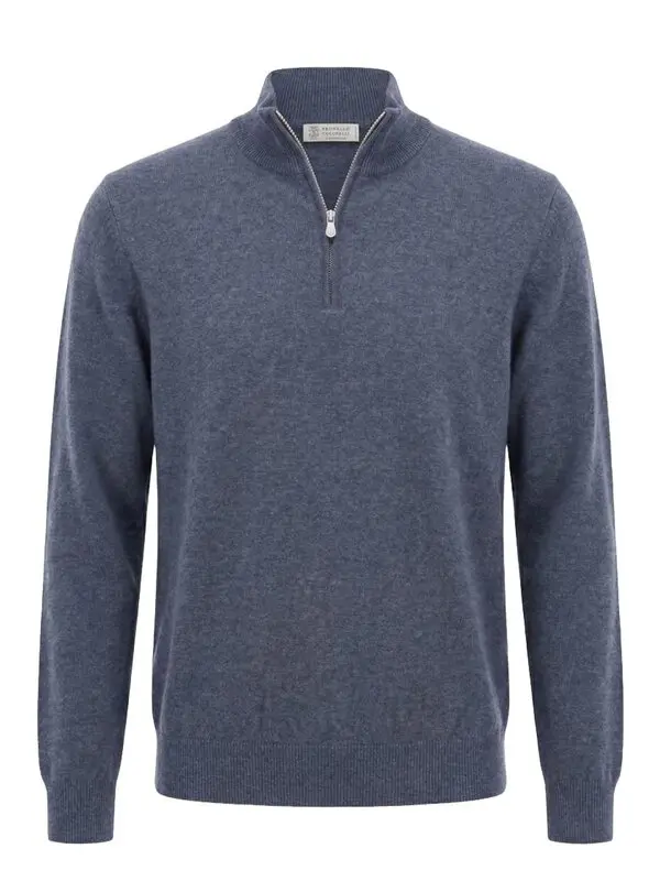 Brunello Cucinelli Cashmere Quarter-zip Sweater - Multicolor