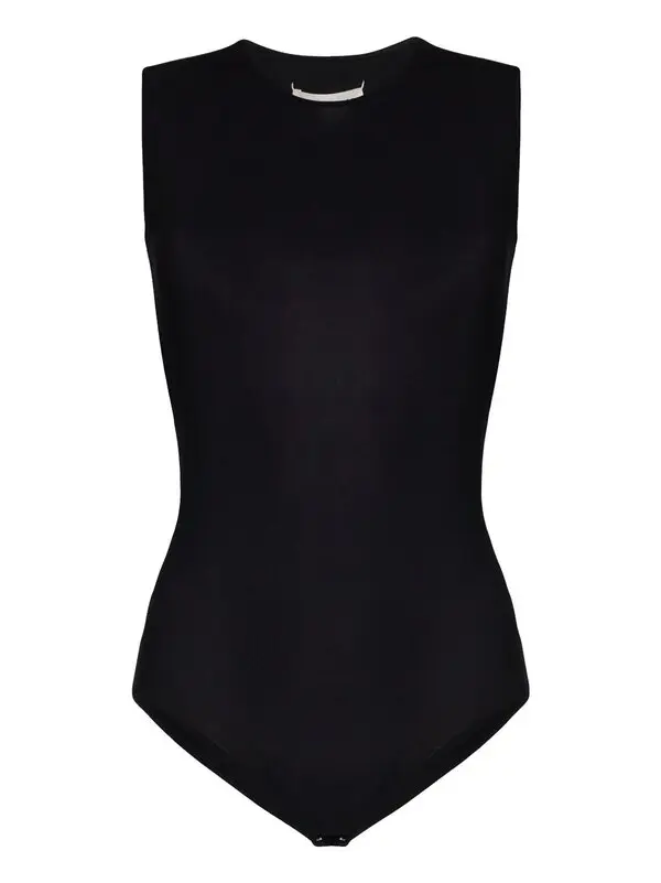 MAISON MARGIELA Sleeveless Bodysuit With Signature Four-stitch Logo Detail - Multicolor
