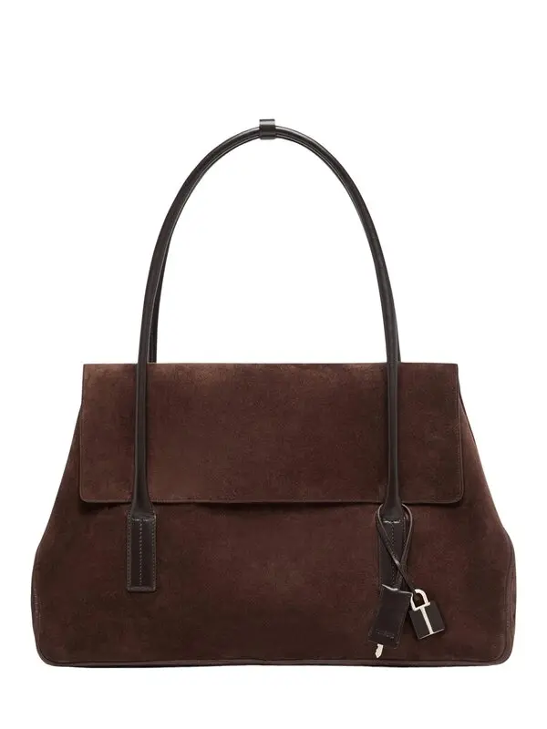 TOM FORD Suede Eclipse Shoulder Bag - Brown