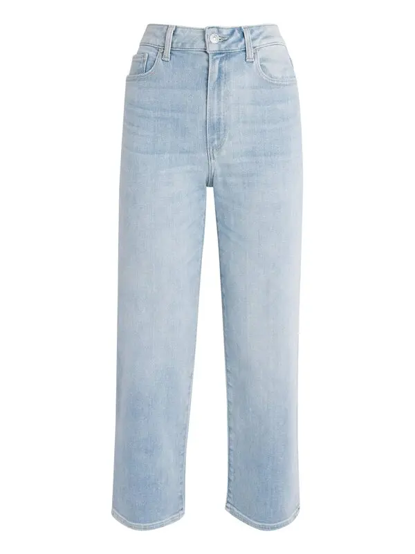 Paige Stevie High-rise Straight Ankle Jeans - Blue
