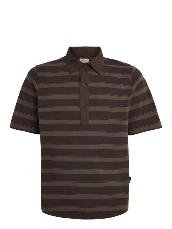 Oliver Peoples Organic Cotton Stanfield Polo Shirt - Brown
