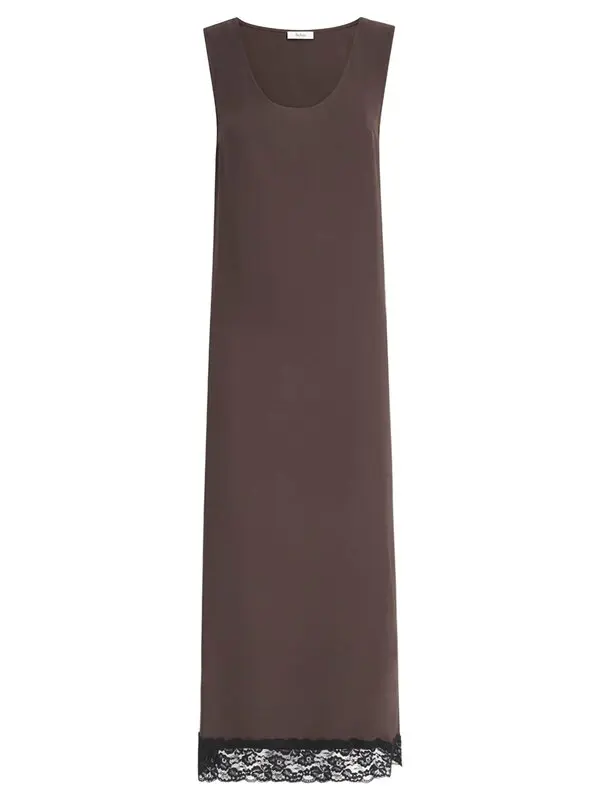 Stylein Malea Lace-trim Maxi Dress - Brown