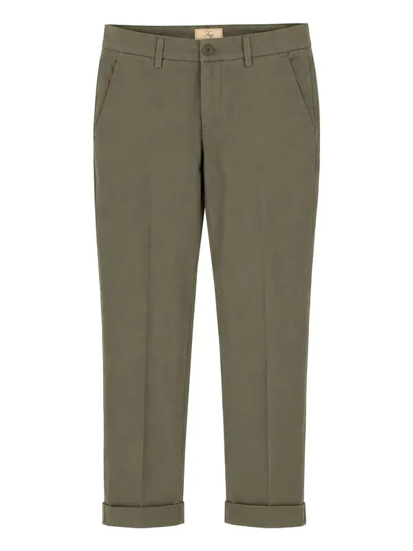 FAY Cotton Trousers Made In Italy - Green
