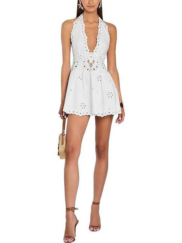 Retrofete Beranice Cotton Blend Mini Dress - Ivory