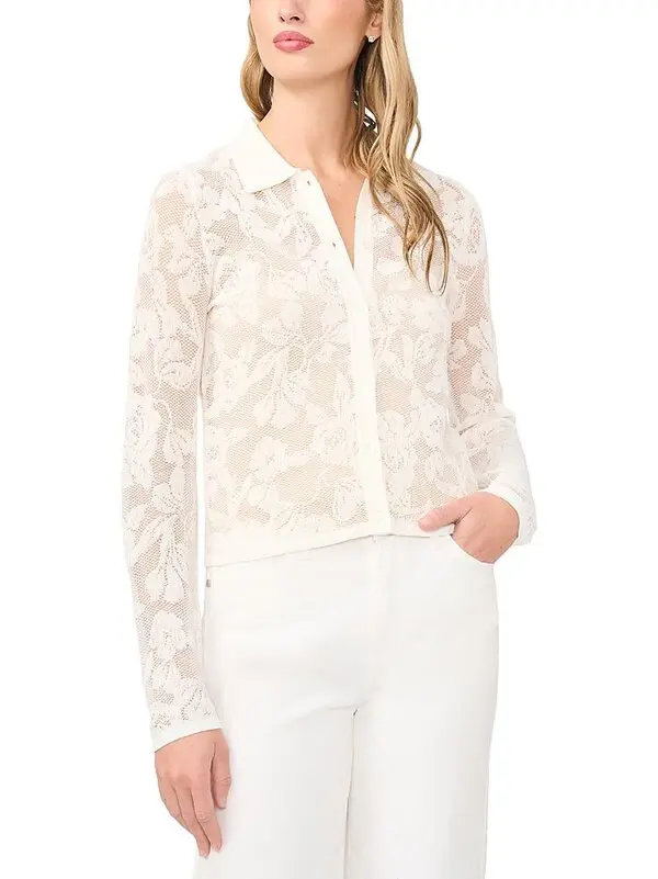 Ted Baker London Alberta La Sheer Rose Jacquard Top - New Ivory
