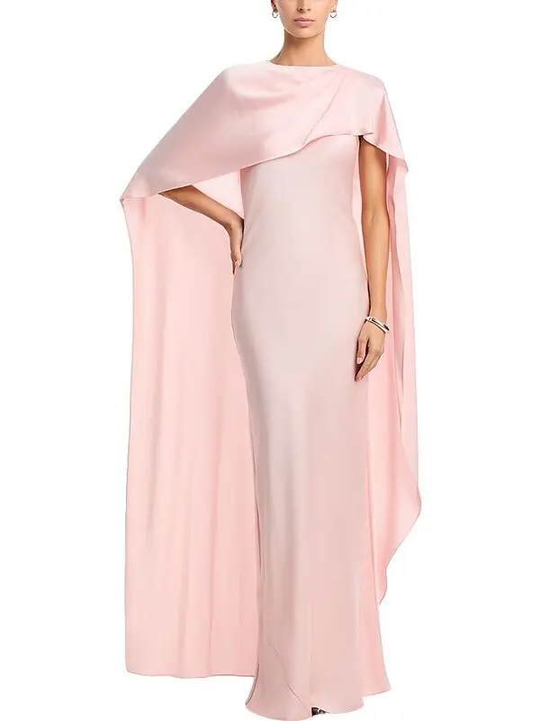 Simkhai Izel Cape Gown - Bubblegum